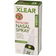 "X Clear" Xlear Rescue Nasal Spray With Essential Oils 1.5 FL OZ ...